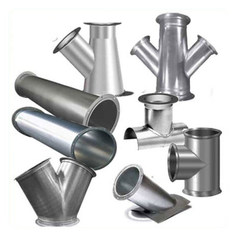 Rolled Lip (Clamp Together Duct) Industrial Ducting - Dust Fume Mist